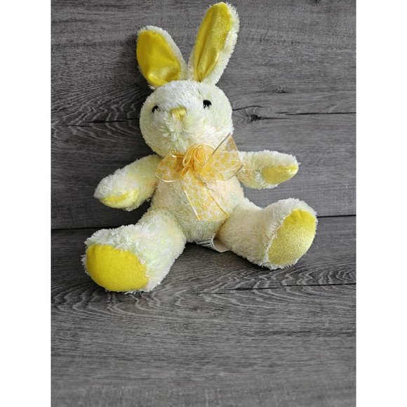 Walmart | Toys | Vtg Bunny Pastel Yellow Easter Rabbit Posable Ears ...